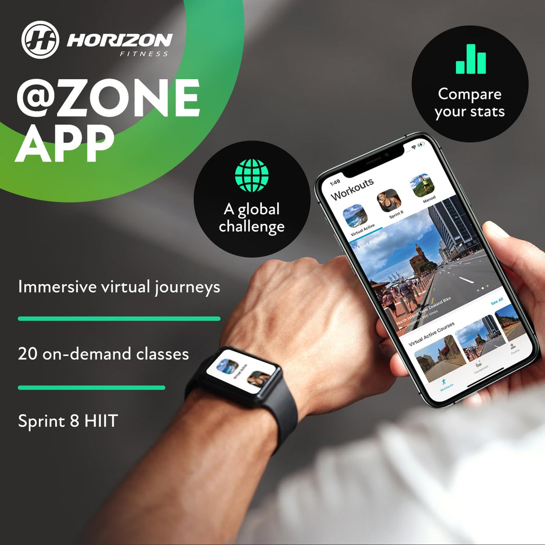 Horizon 7.0AT @Zone Treadmill - Johnson Fitness UK