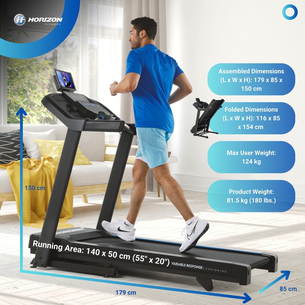 Horizon 5.0AT Treadmill - Johnson Fitness UK